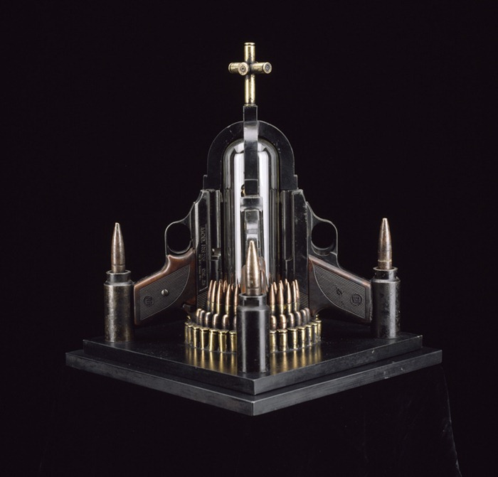 Al Farrow Makes Religious Sculptures From Guns And Ammo | Amusing Planet